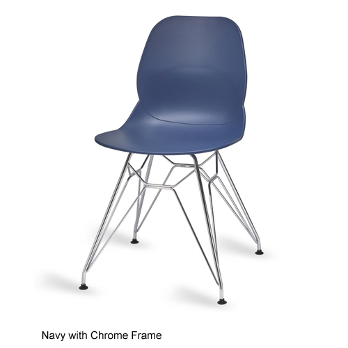 Bank Side Chair - Monochrome Eiffel Frame - JB Commercial Furniture