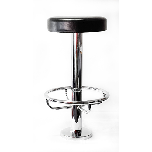 Floor Fixed High Bar Stool with Footring - Upholstered Seat - JB ...