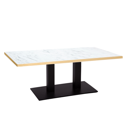 Herald Rectangle Coffee Table with Laminate Top - Twin Pedestal - JB ...