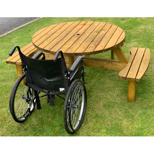 Ashby Eco Picnic Table with wheelchair access - Round - JB Commercial ...