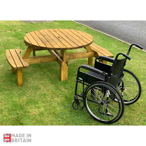 Ashby Eco Picnic Table with wheelchair access - Round - JB Commercial ...