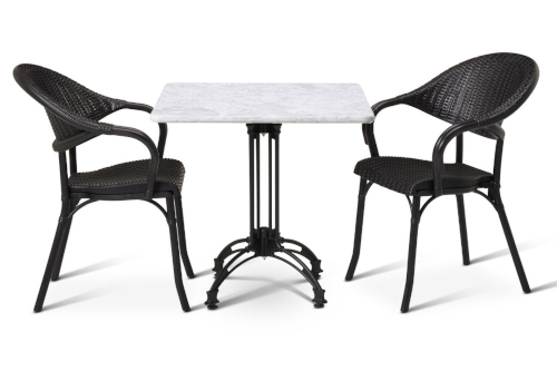 Cyprus Square All Weather Dining Table with Solid Marble Top - JB ...