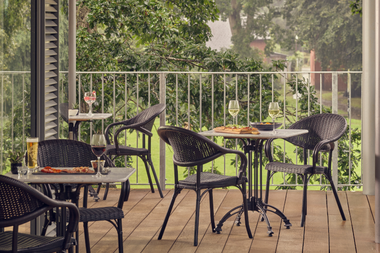 Cyprus Square All Weather Dining Table with Solid Marble Top - JB ...