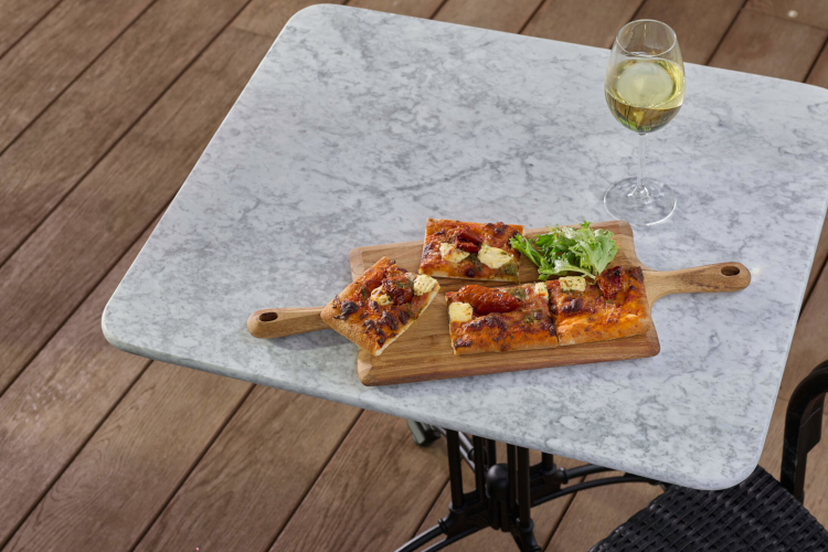 Cyprus Square All Weather Dining Table with Solid Marble Top - JB ...
