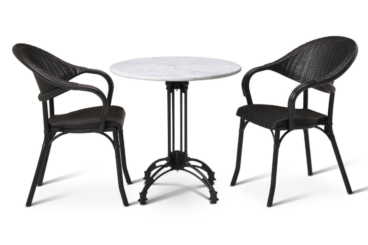 Cyprus Round All Weather Dining Table with Solid Marble Top - JB ...