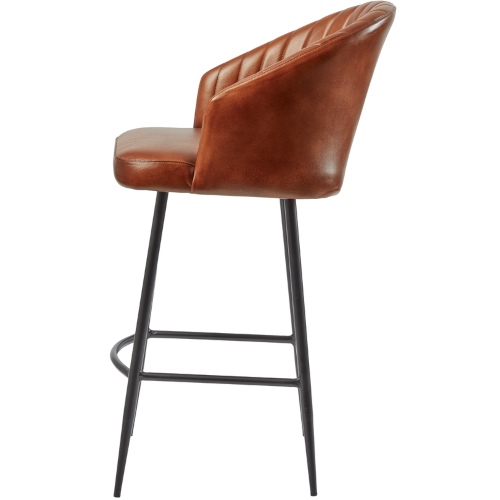 Axel Industrial Leather Bar Stool - JB Commercial Furniture