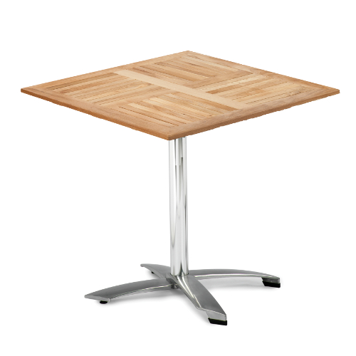 Sierra Square Outdoor Folding Table - solid wooden top - JB Commercial ...