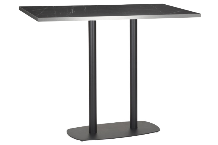 Solana Rectangle Poseur Table with laminate top - Twin Pedestal - JB ...